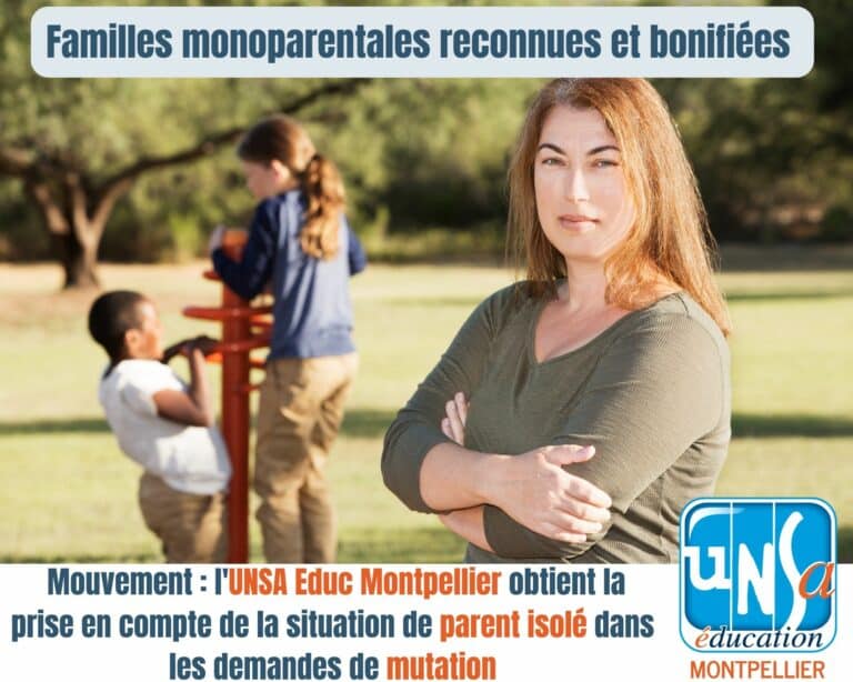Montpellier : familles monoparentales enfin une reconnaissance ! - UNSA ...