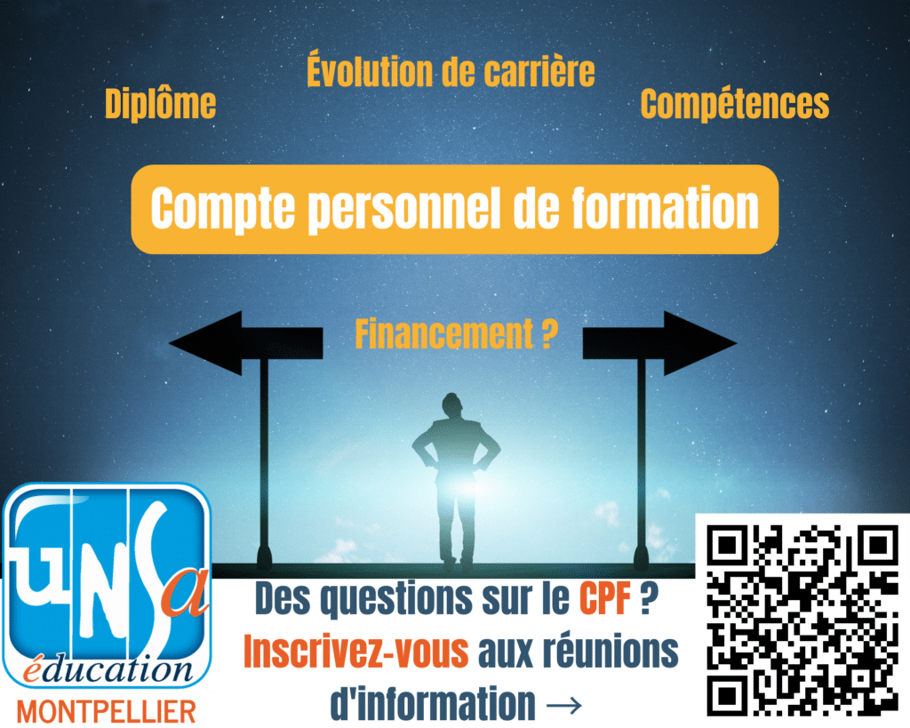 Montpellier Compte Personnel de Formation Réunion d'Infos - UNSA ...