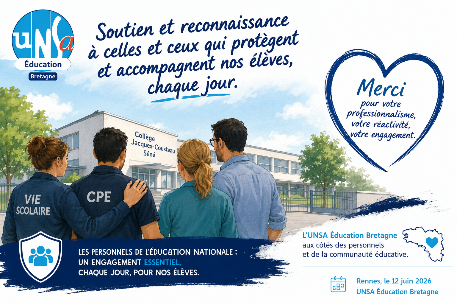 Drame évité grâce à la vie scolaire du collège Cousteau de Séné (56 ...